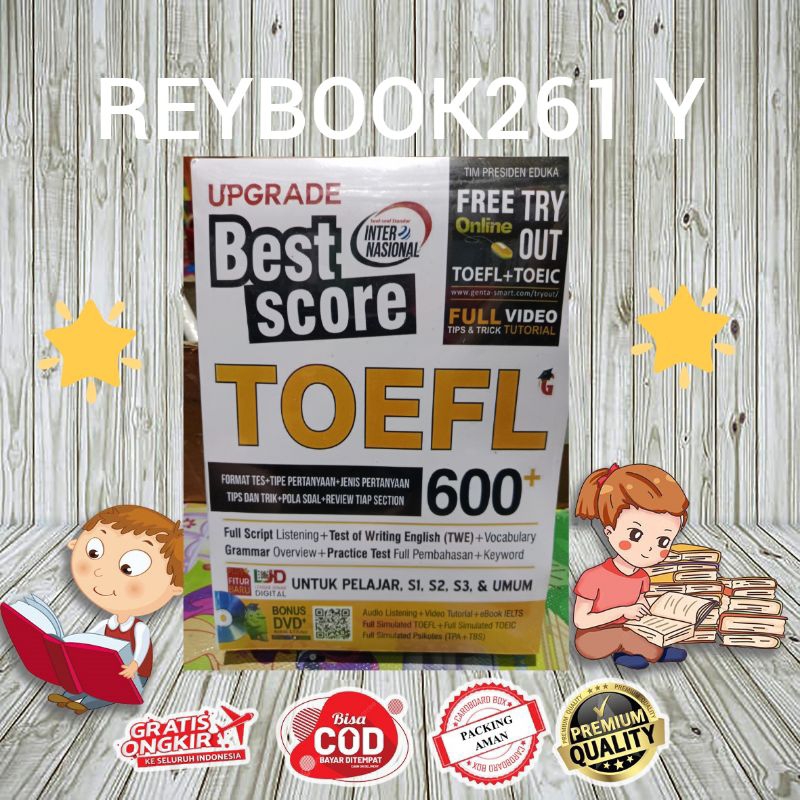 Jual UPGRADE BEST SCORE TOEFL 600+ UNTUK PELAJAR S1 S2 S3 & UMUM BONUS ...
