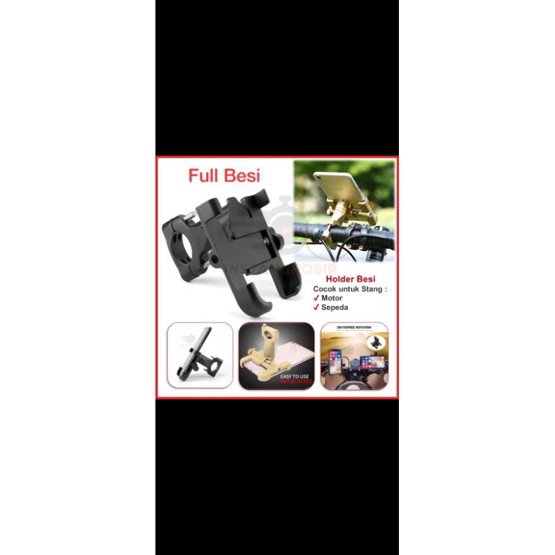 Jual Holder besi tuk di stang bukan di spion | Shopee Indonesia