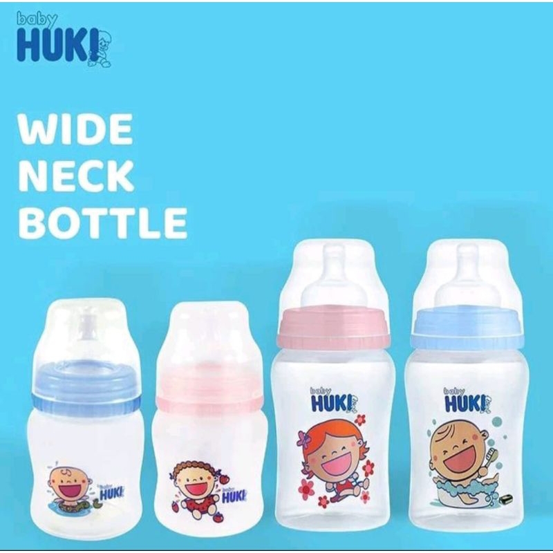 Jual Huki Botol Susu Wide Neck 140ml 230ml PP / Bottle Botol Wideneck / Botol Susu Bayi Wideneck ...