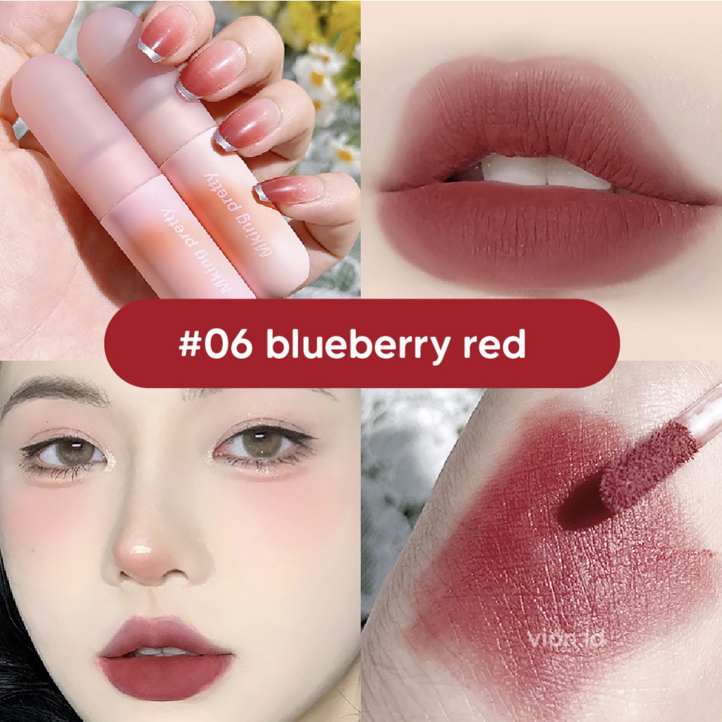 Jual KACHI -【COD】MKING PRETTY Lipstik Matte Soft Mist Lip Mud Pemutih ...
