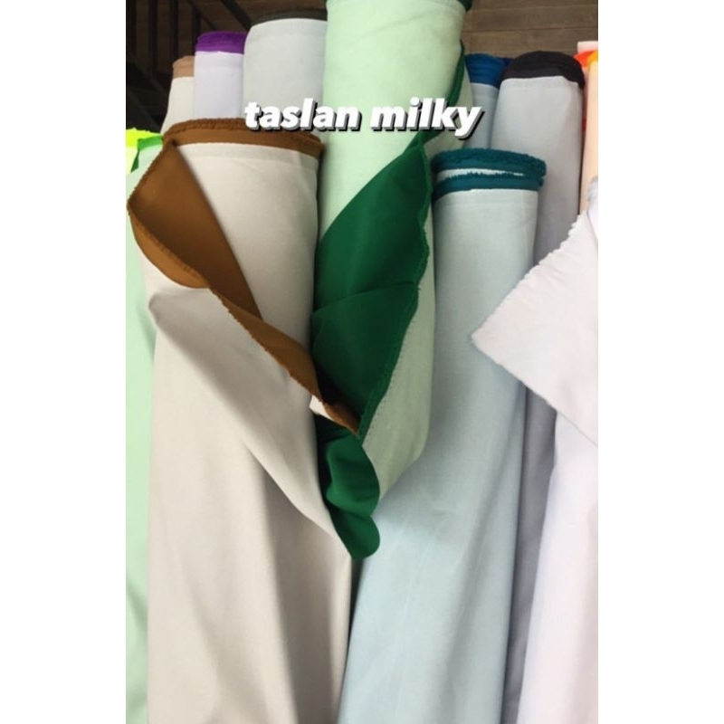 Jual Bahan Kain Taslan Milky Anti Air Lapisan Putih Lebar 150 Cm 2 ...