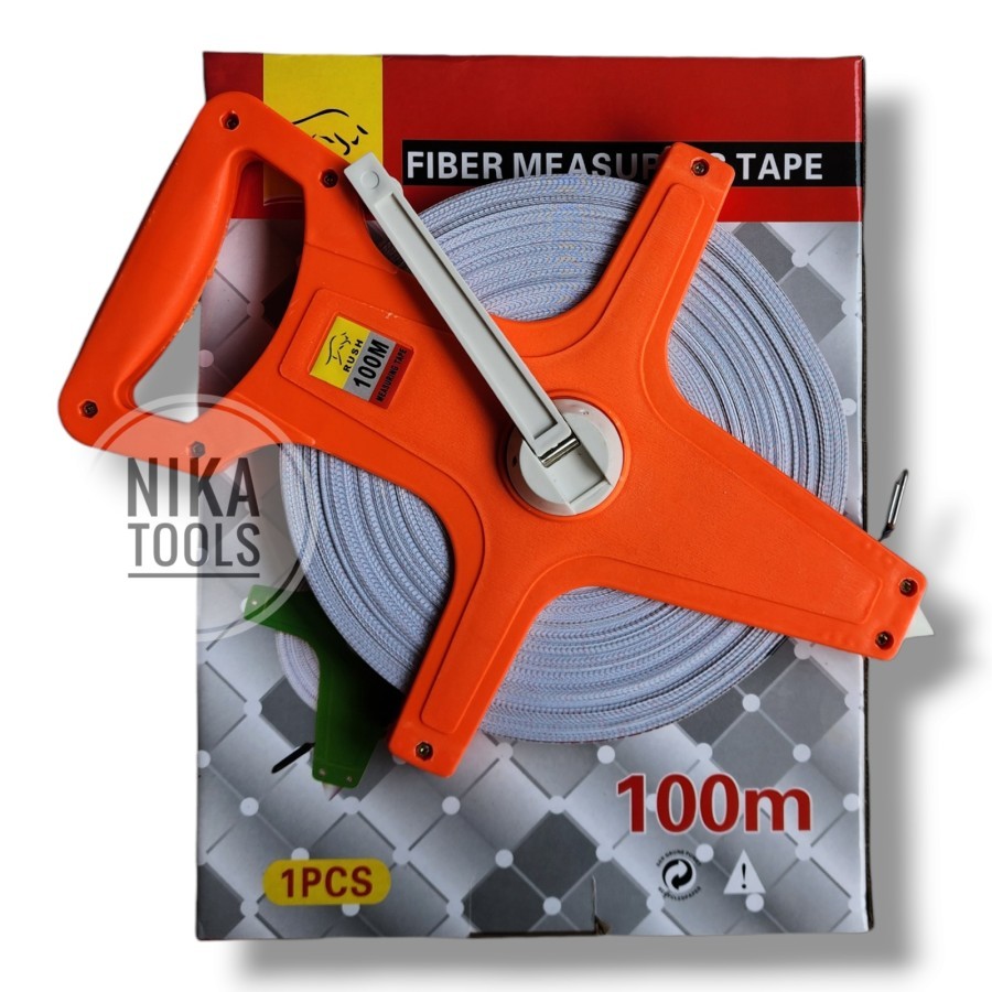 Jual Meteran Fiber PVC 100m Meter Tancap Tanah Meteran Roll | Shopee ...