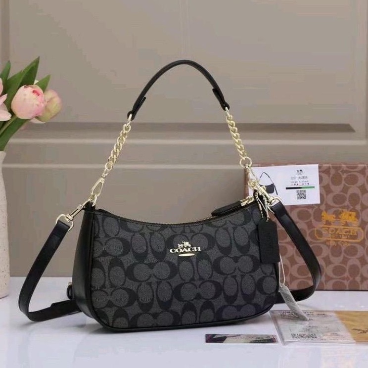 Jual Tas Coach Slempang Terry Signature 2 tali premium Box 786CH Ready ...