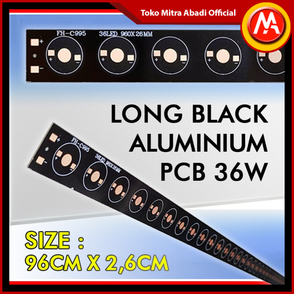Jual Long Black Aluminium PCB 36W/Papan PCB Aluminium Hitam 36 Watt ...