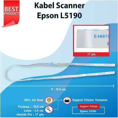 Jual KABEL SCANNER PRINTER EPSON L5190 FLEXIBLE CABLE L4150 L5190 17 ...