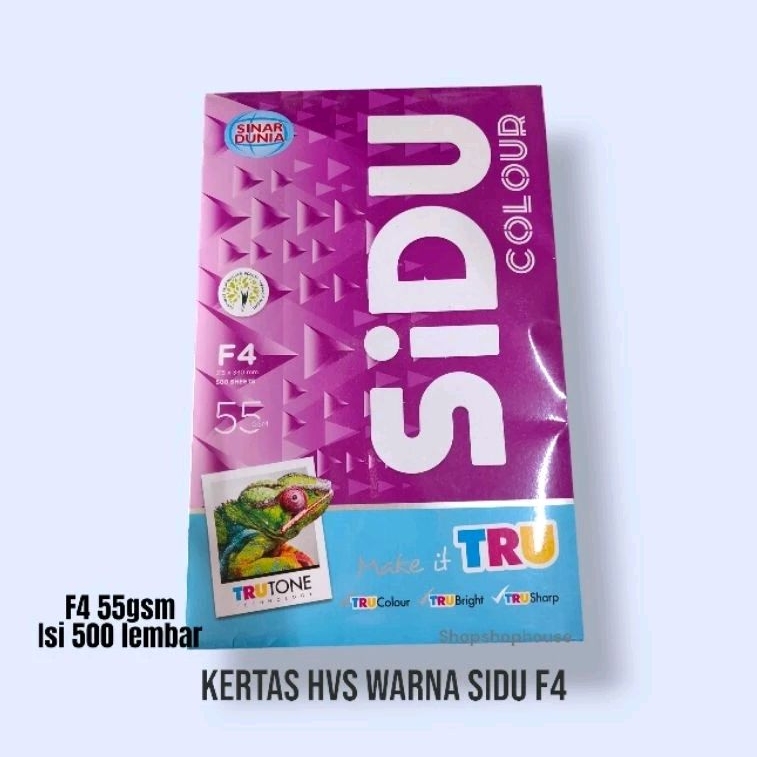 Jual Kertas hvs warna F4 55gr pink, biru, kuning, hijau ( 500 lembar ...