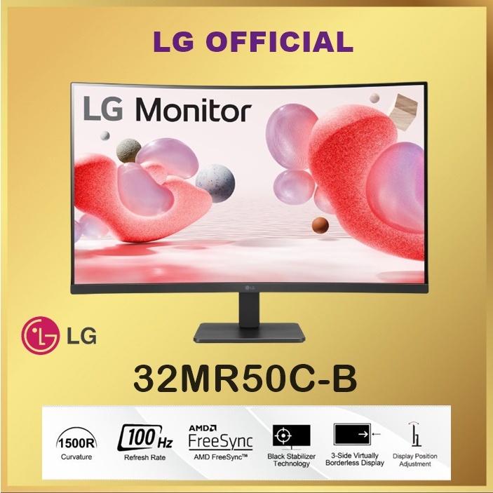 Jual Monitor LED LG 32" 32MR50C-B Full HD Curved monitor with AMD ...
