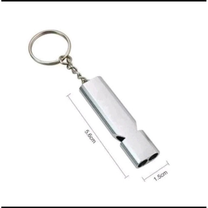 Jual PELUIT DUA LUBANG ALUMINIUM PELUIT DOUBLE GANTUNGAN KUNCI PELUIT ...