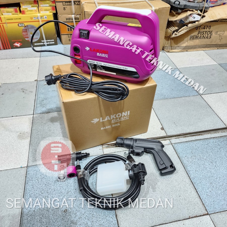 Jual MESIN CUCI MOBIL MOTOR JET CLEANER 70 BAR LAKONI BASIC 50 CL 50CL ...