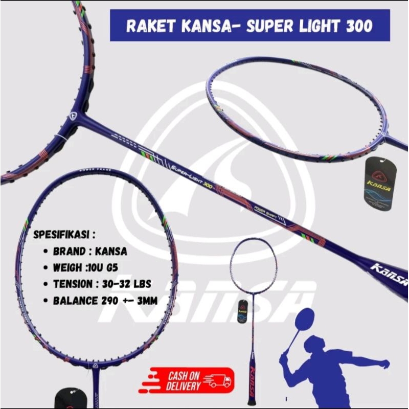 Jual Raket badminton Kansa original super light 300/400 | Shopee Indonesia