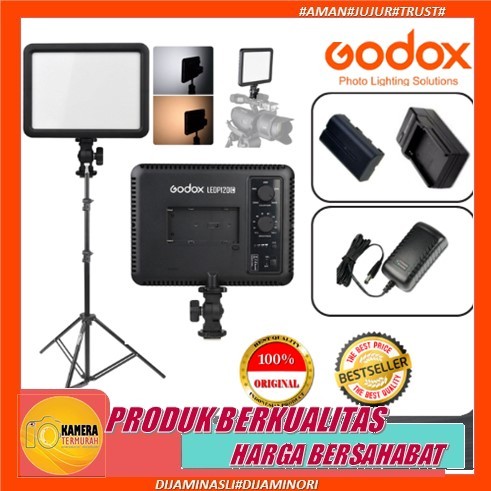 Jual LAMPU LED GODOX P120C VIDEO LIGHT PAKET | Shopee Indonesia