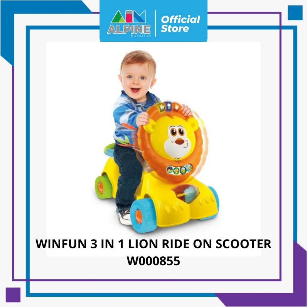 Jual WINFUN 3 IN 1 LION RIDE ON SCOOTER W000855 | Shopee Indonesia