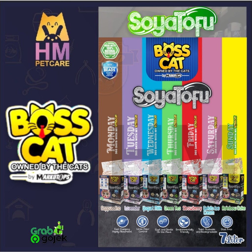 Jual BOSSCAT TOFU SOYA 7L Boss Cat Pasir Kucing Tofu Soya 7 Litter Bos ...