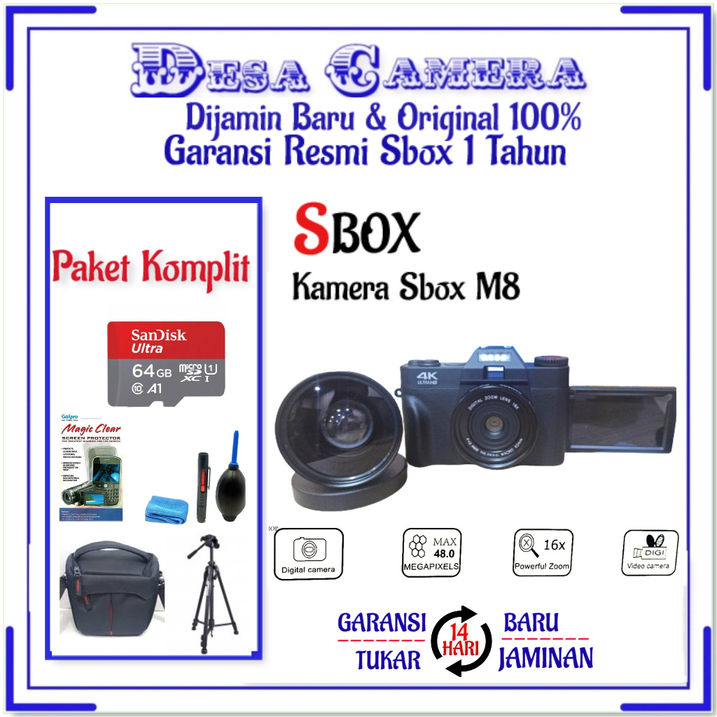 Jual Kamera Digital Sbox M8 Wifi - Sbox M8 Wifi Original | Shopee Indonesia