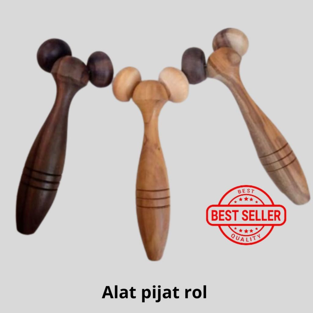 Jual Alat Pijat Roll Cubit Terapi Refleksi Syaraf berbahan Kayu ...