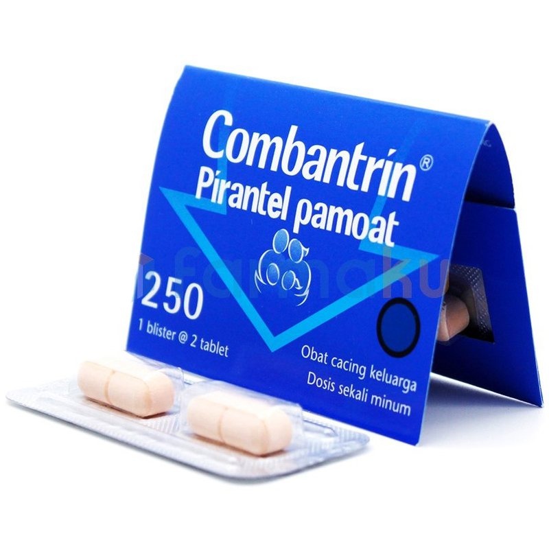 Jual COMBANTRIN Strip Blister Isi 2 Tablet - Obat Cacing Dewasa Anak ...