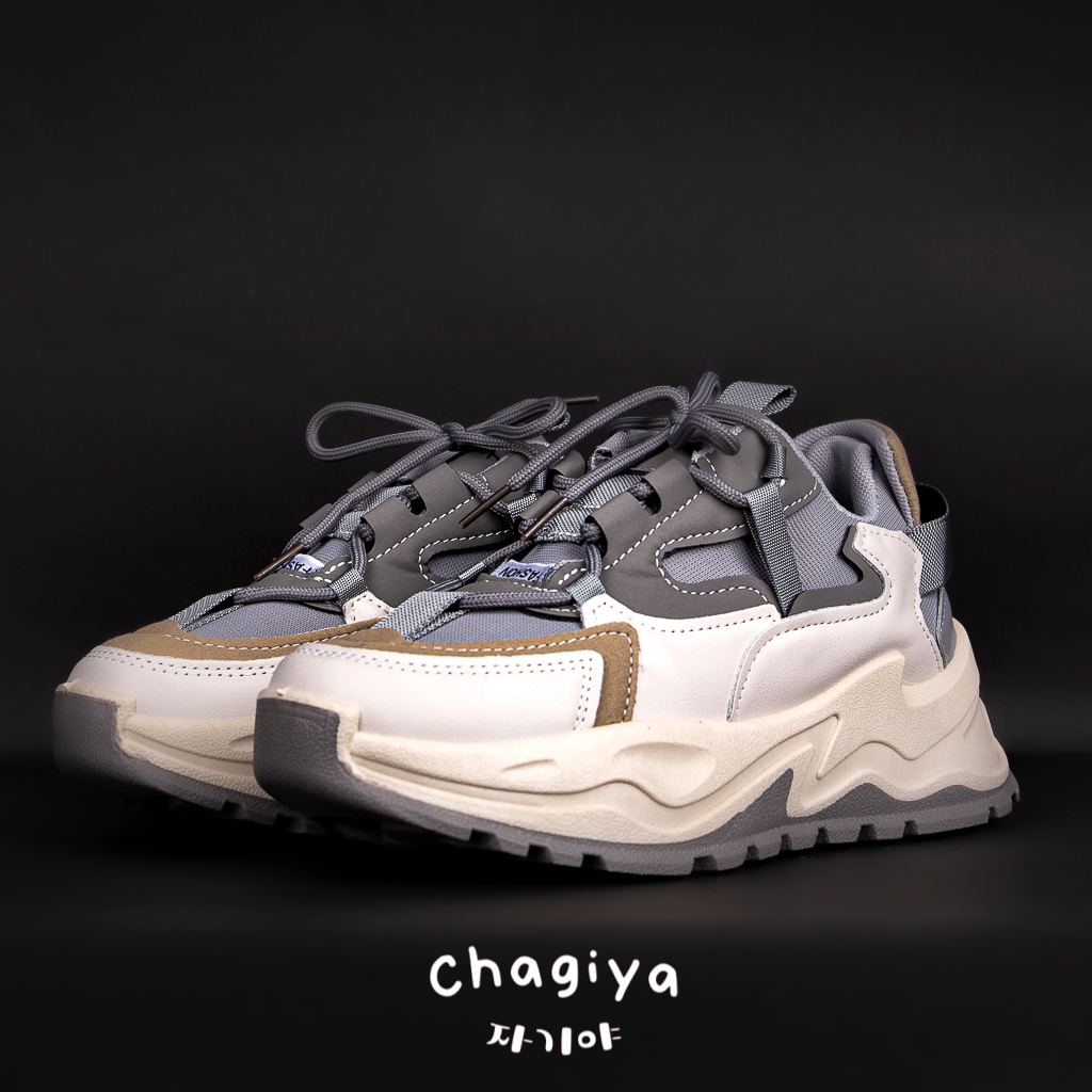 Jual Sepatu Sneakers Chagiya YUNJIN Wanita Putih Kulit Premium Sporty ...