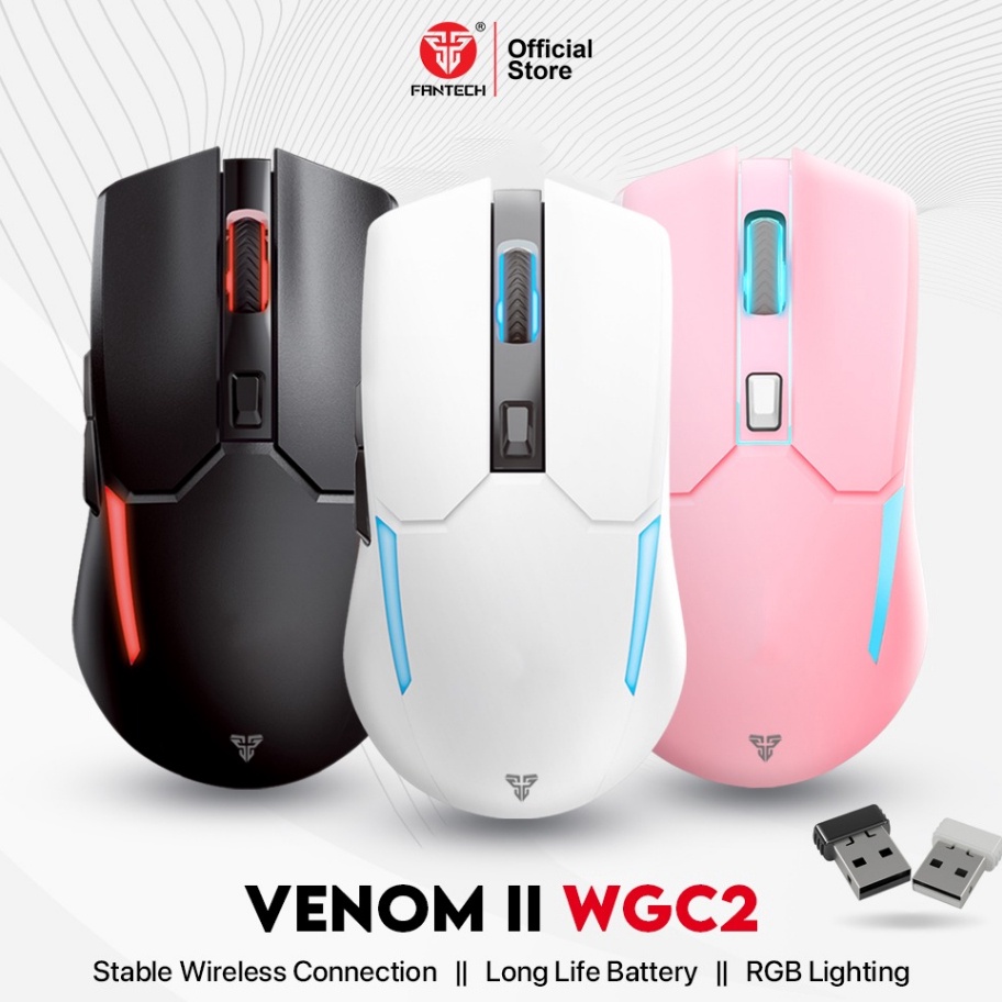 Jual Fantech VENOM II WGC2 Wireless Mouse Gaming Rechargeable | Shopee ...