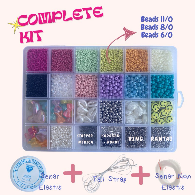 Jual DIY KIT MERONCE KREASI.LO (paket manik-manik/ bahan aksesoris ...