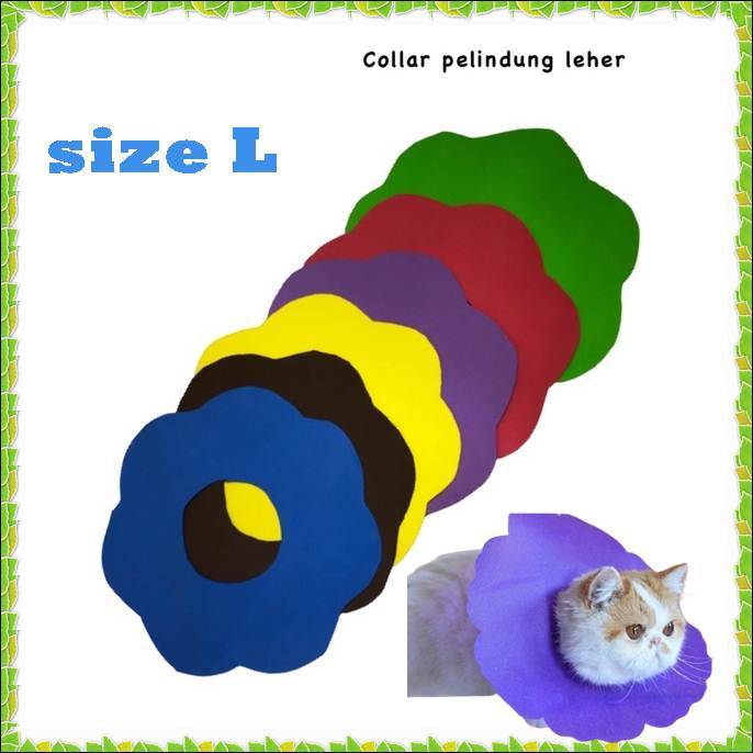 Jual COLLAR KAIN PELINDUNG KUCING ANJING ANABUL MOTIF POLOS KALUNG KAIN ...