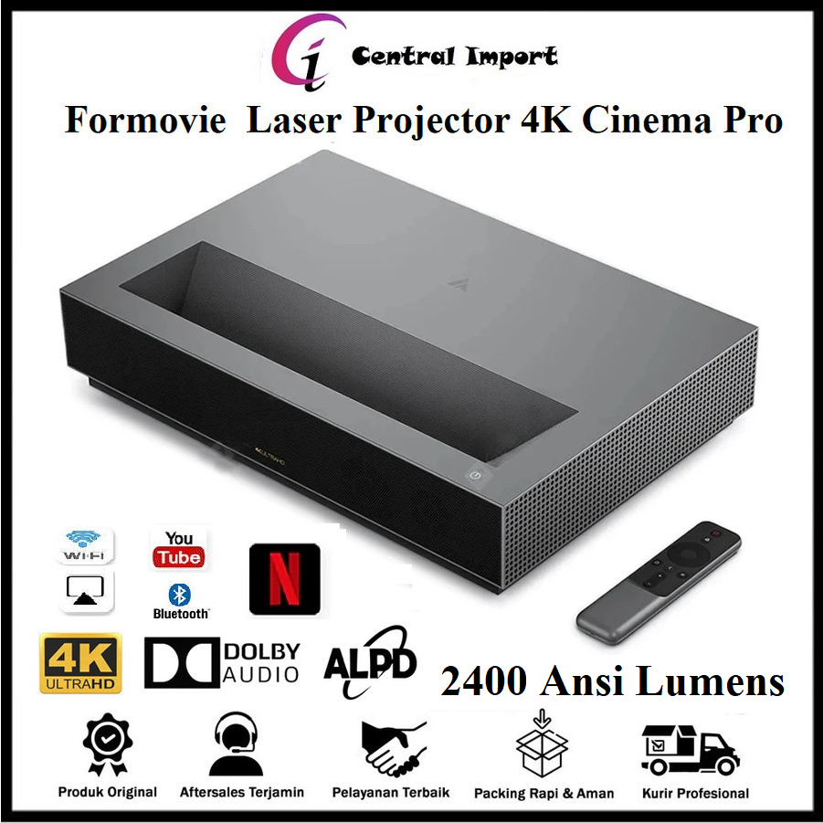 Jual Formovie Laser Projector Cinema Pro 2400 ANSI Lumens UHD 4K Proyektor | Shopee Indonesia