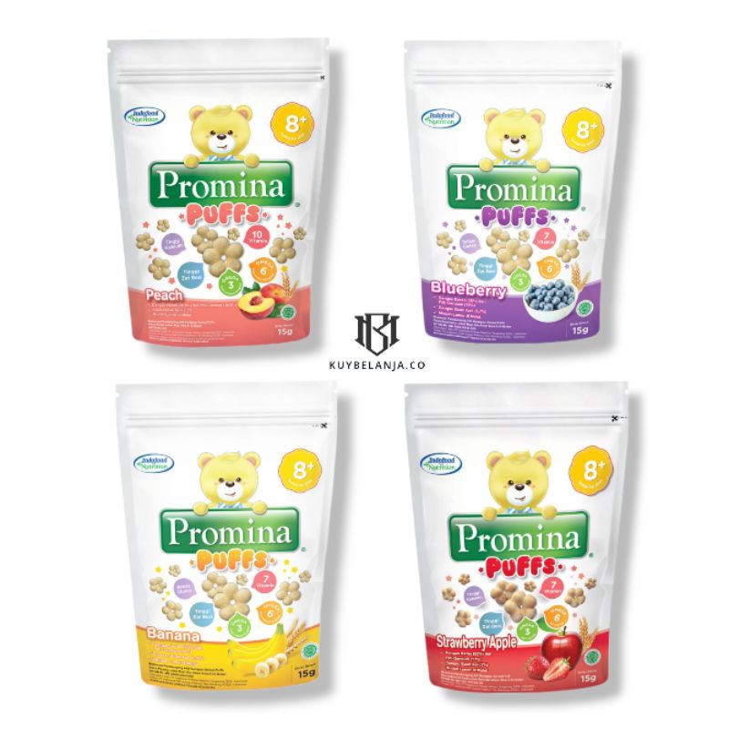 Jual PROMINA PUFFS PISANG | BLUEBERRY|STRAWBERRY APPLE |PEACH 15 GR ...