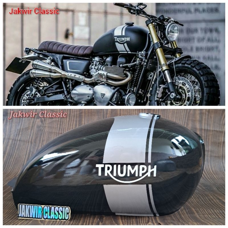 Jual Tangki Japstyle Tangki custom tangki Triumph Jumbo bahan tebal ...