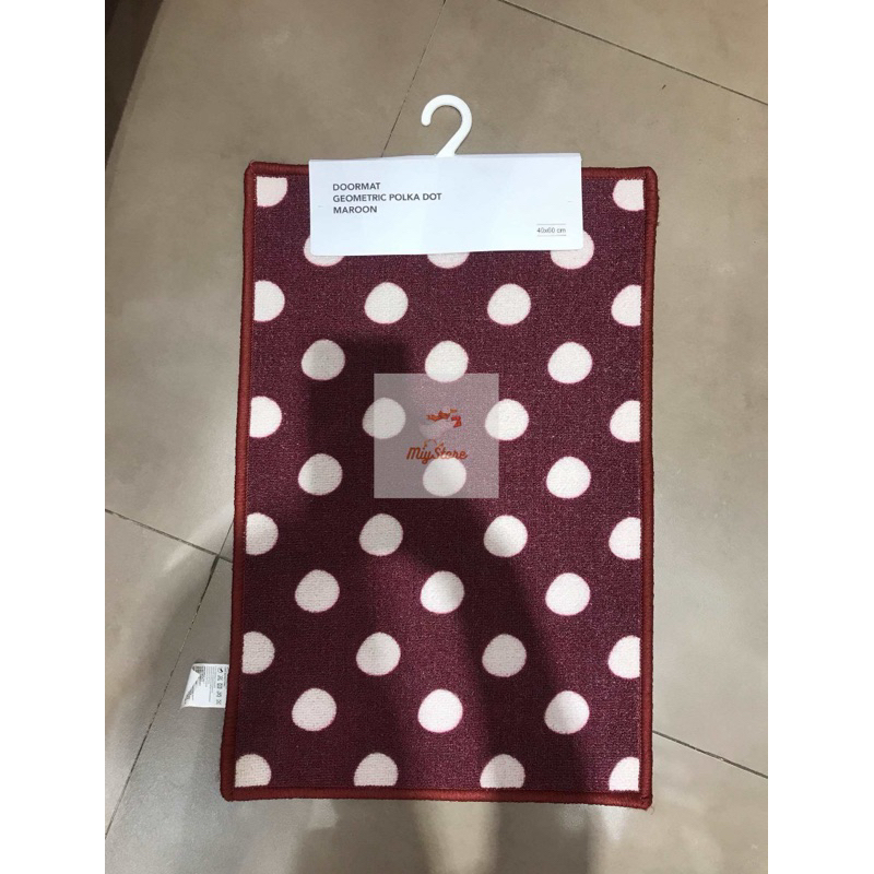 Jual MINISO Keset / Doormat Anti Slip 40x60 Motif Polkadot / Keset ...