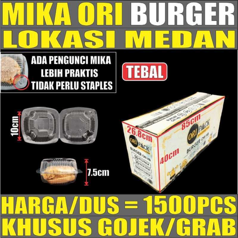 Jual Mika Burger Plastik Bening Roti Donut Burger Tebal / Dus Gjk Medan ...