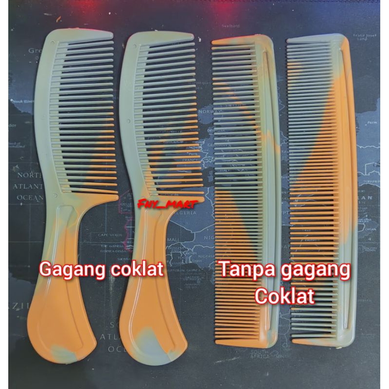 Jual Sisir Rambut Gagang Coklat Tebal ECER | Sisir Rambut Jadul Kuat ...