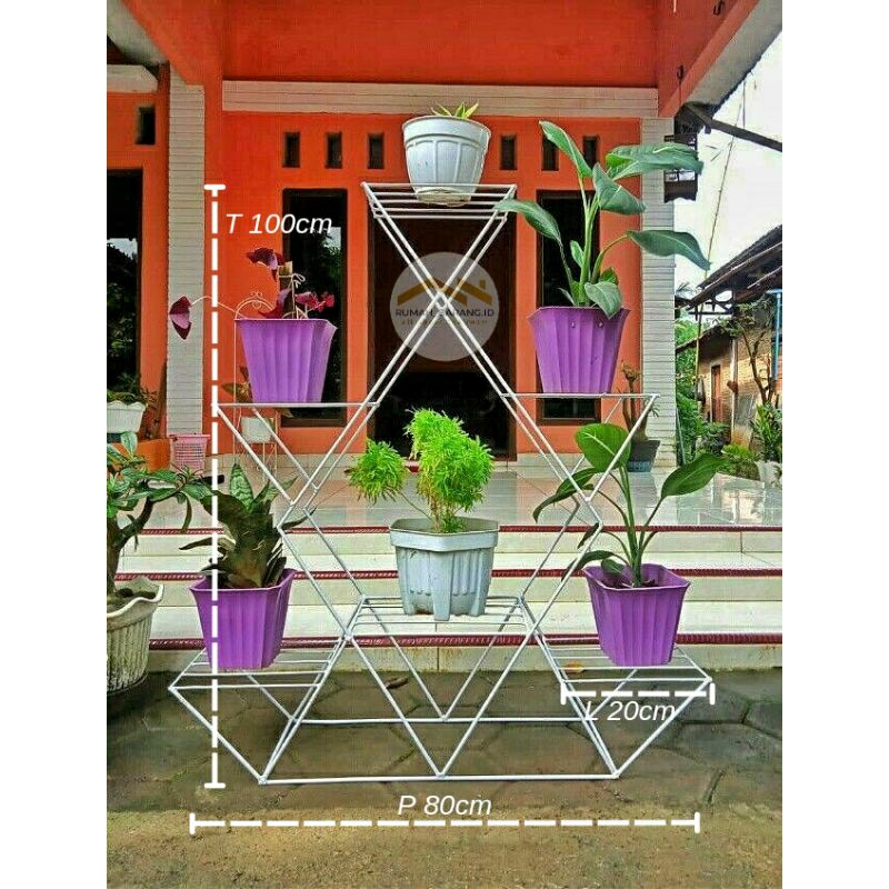 Jual RAK POT BUNGA SUSUN TINGGI 1 METER / STANDING POT SUSUN / RAK ...