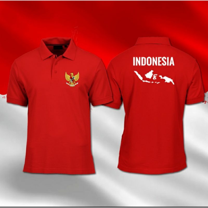 Jual BAJU KERAH POLO PETA INDONESIA TIMNAS GARUDA | Shopee Indonesia