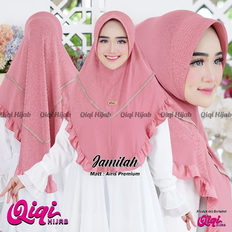 Jual [Qiqi Hijab] JAMILAH••jilbab intan pet rempel••bergo hamidah••hijab instan jersey airis ...