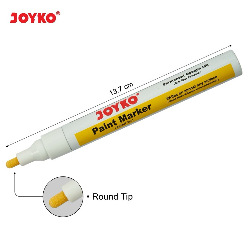 Jual Joyko Paint Marker PTM Color Spidol Cat Permanen Warna | Shopee ...