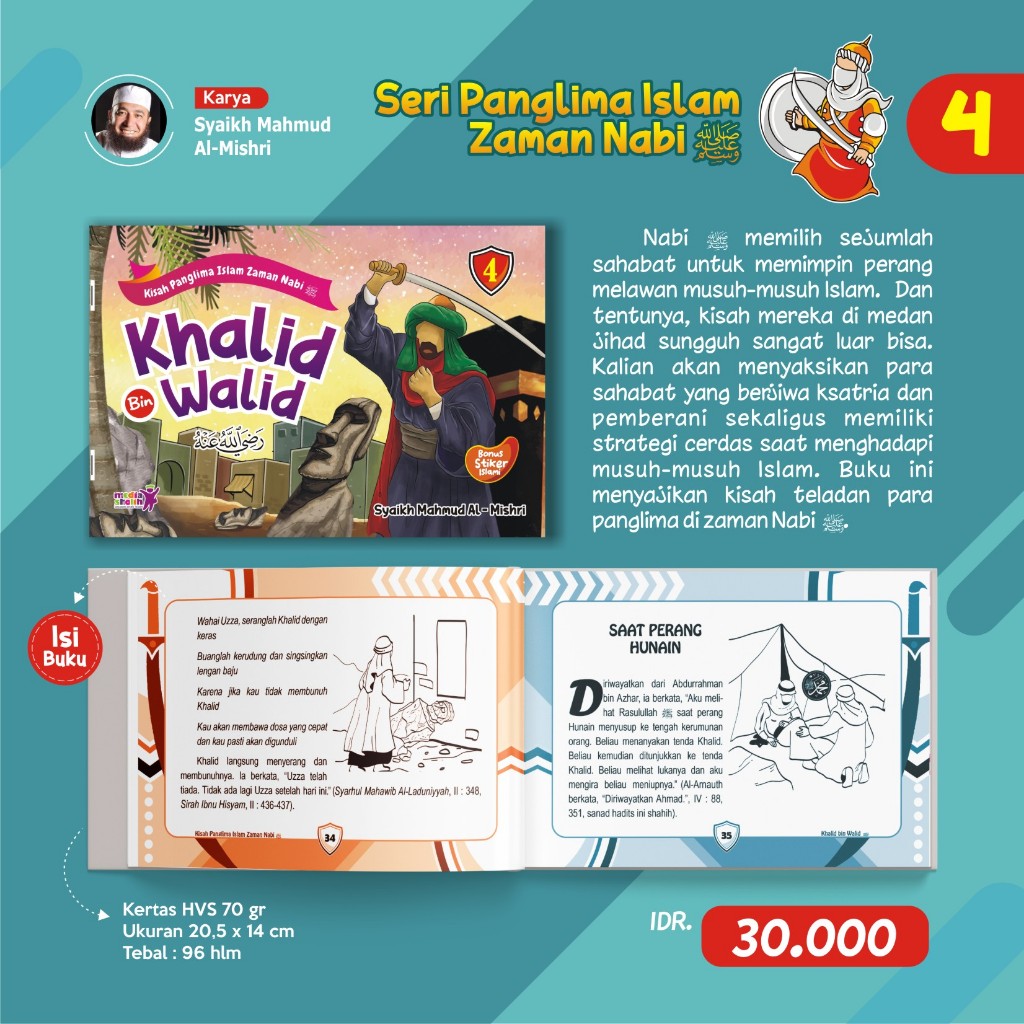 Jual Kisah Panglima Islam Zaman Nabi (4): Khalid Bin Walid | Shopee ...