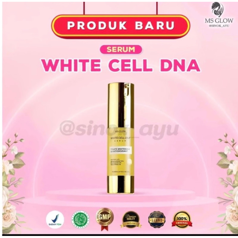 Jual SERUM WHITECELL DNA MS GLOW BARCODE GENUE exp 2025 | Shopee Indonesia