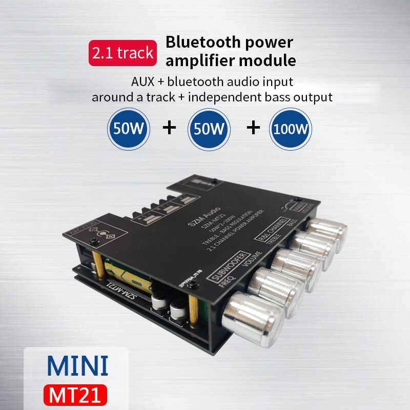 Jual YUN Mall Mt21 Modul Power Amplifier Audio 2.1 Channel Bt Aux Digit High Power ZK-MT21 Sound ...