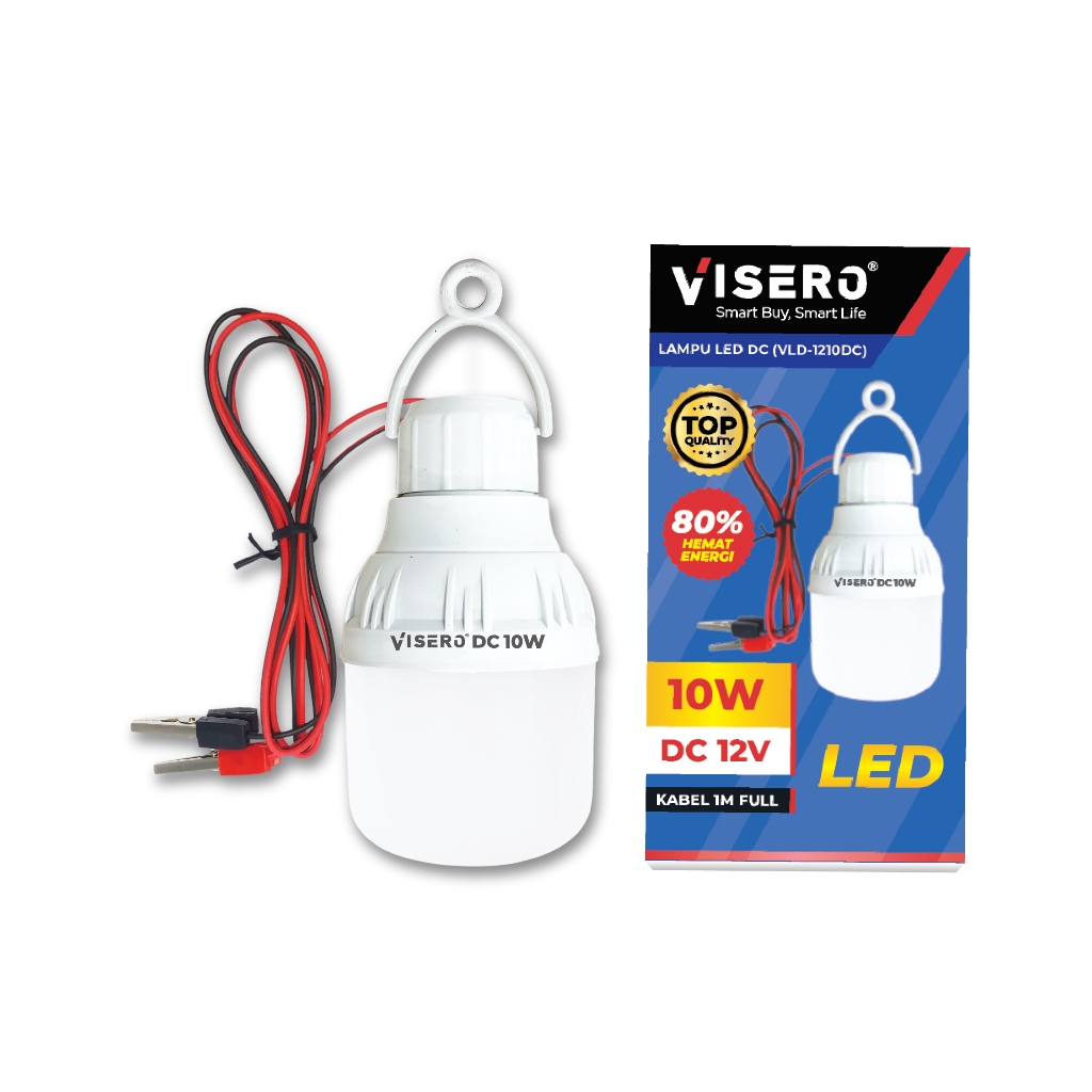Jual LAMPU LED DC 12VOLT + JEPIT BUAYA 10 WATT VISERO | Shopee Indonesia