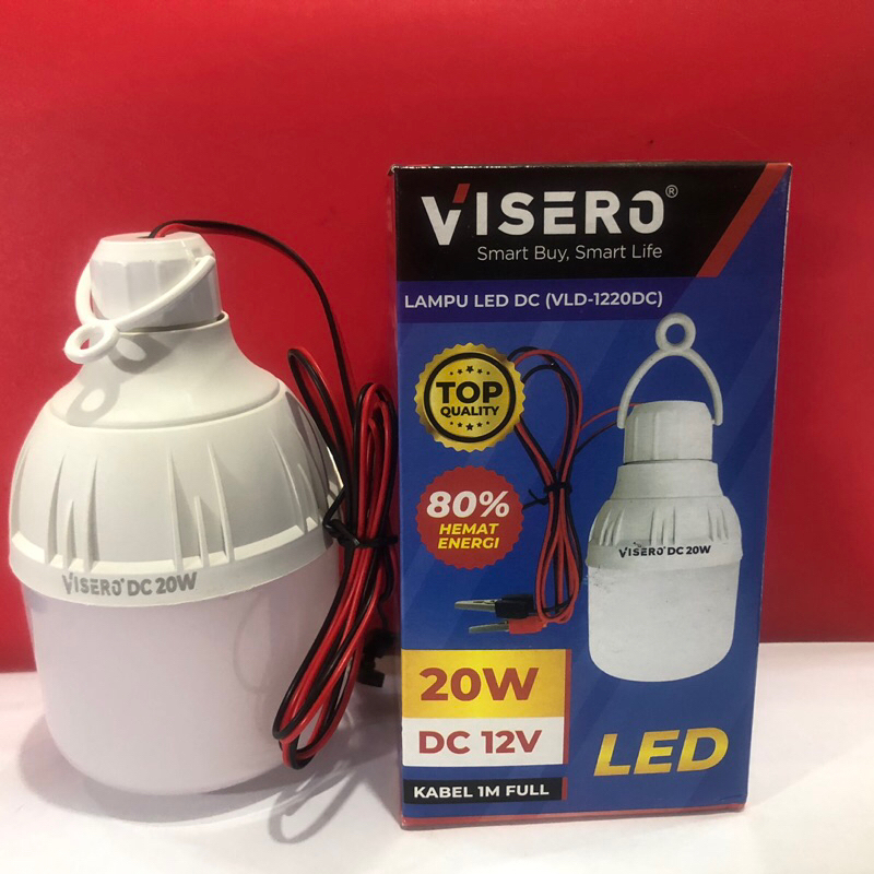 Jual LAMPU LED DC 12VOLT + JEPIT BUAYA 20 WATT VISERO | Shopee Indonesia