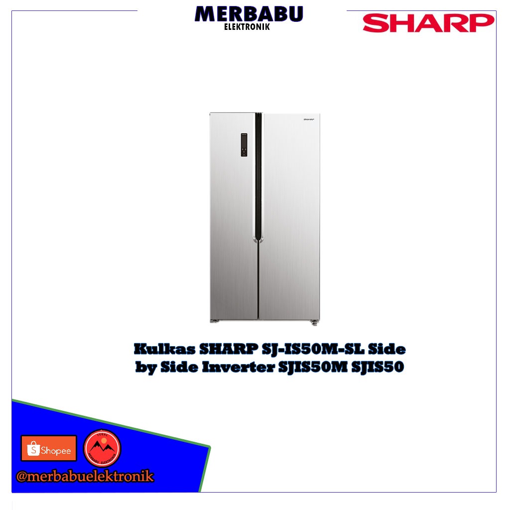 Jual Sharp Kulkas SJ-IS60M-SL Side by Side Inverter 436L | Shopee Indonesia