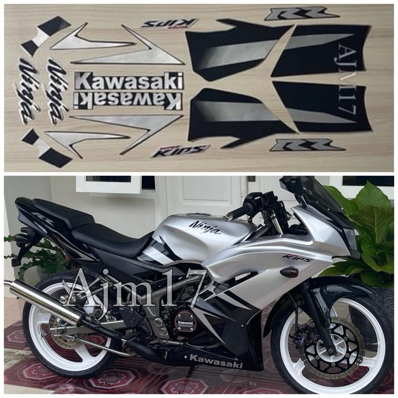Jual Stiker striping Ninja RR 2012 HITAM SILVER | Shopee Indonesia