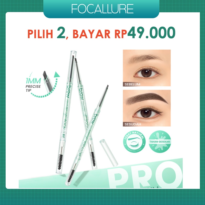 Jual FOCALLURE Pro-slim Precise Defining Eyebrow Pencil 1MM Beveled Tip ...