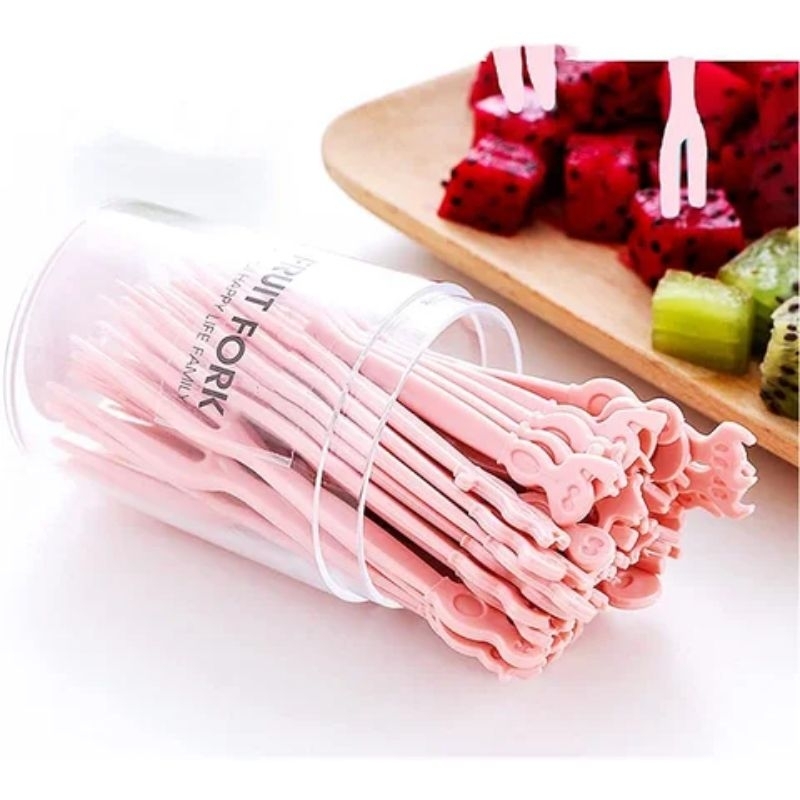 Jual Garpu Desert Fork Garpu plastik Buah isi 50 PCS | Shopee Indonesia