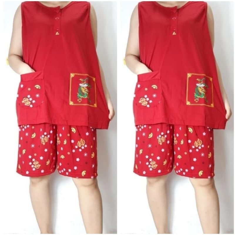 Jual LD120 Yukensi Baju Tidur Piyama Kaos Imlek Shio Naga Dragon Liong ...