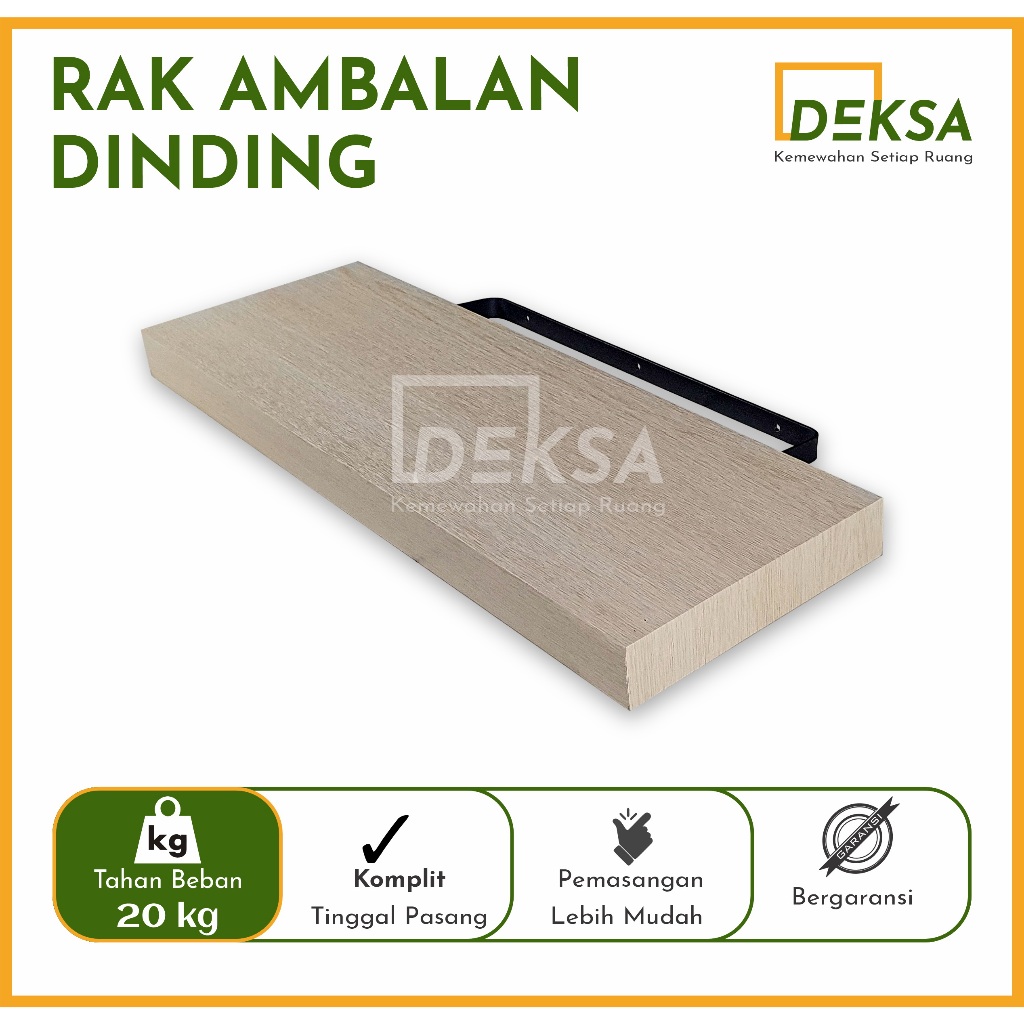 Jual Rak Dinding Ruangan Ambalan Dinding Minimalis Ukuran 40/60/80X20 ...