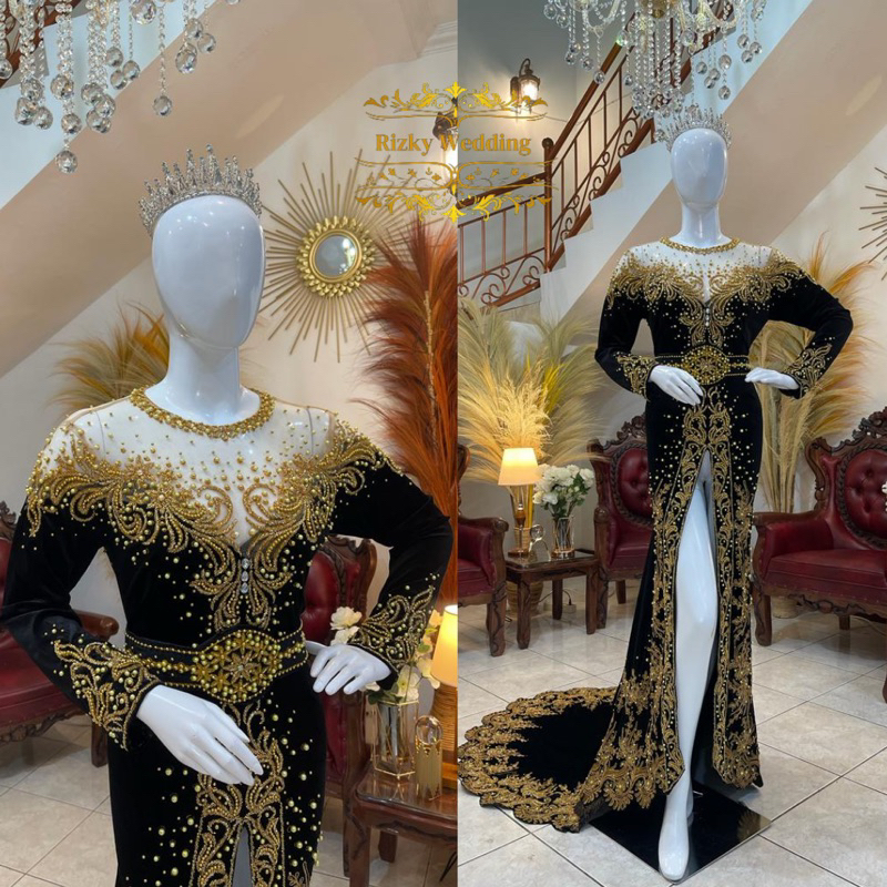 Jual Kebaya Bludru | Kebaya bludru hitam | Kebaya bludru pengantin ...