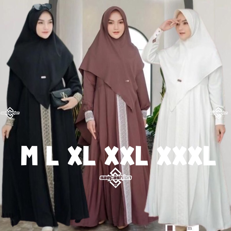 Jual GAMIS SYARI DRESS SET PLUS JILBAB KANAYA SERIES PREMIUM BAJU MUSLIM WANITA POLOS MEWAH ...