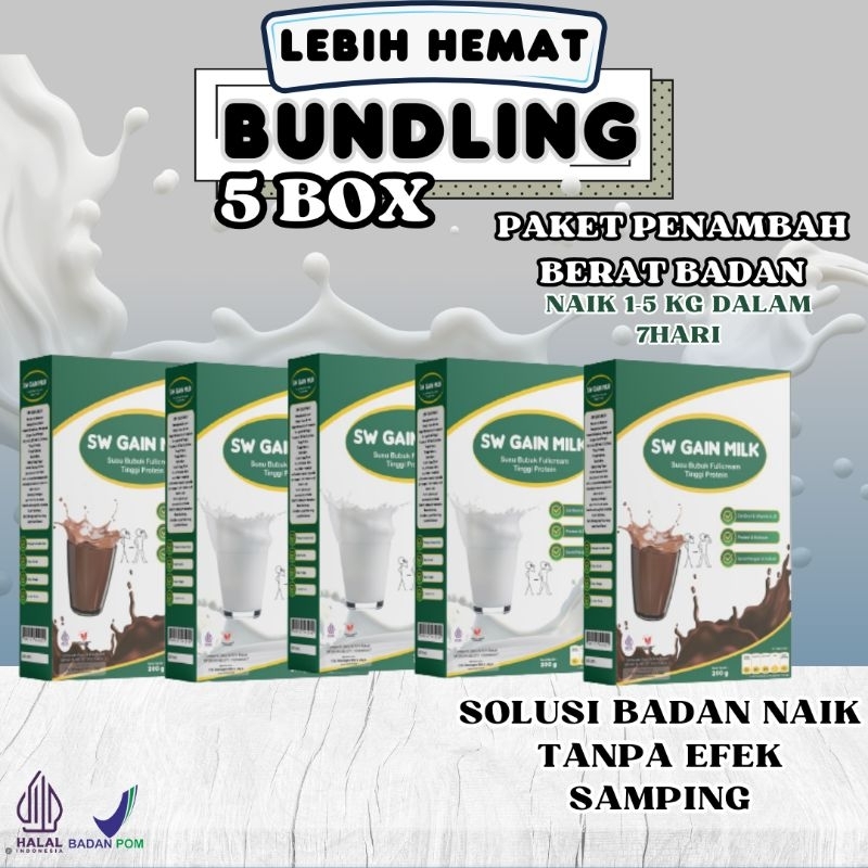 Jual PAKET 5BOX SUSU 200GR SW GAIN MILK SUSU PENAMBAH BERAT BADAN ANAK ...