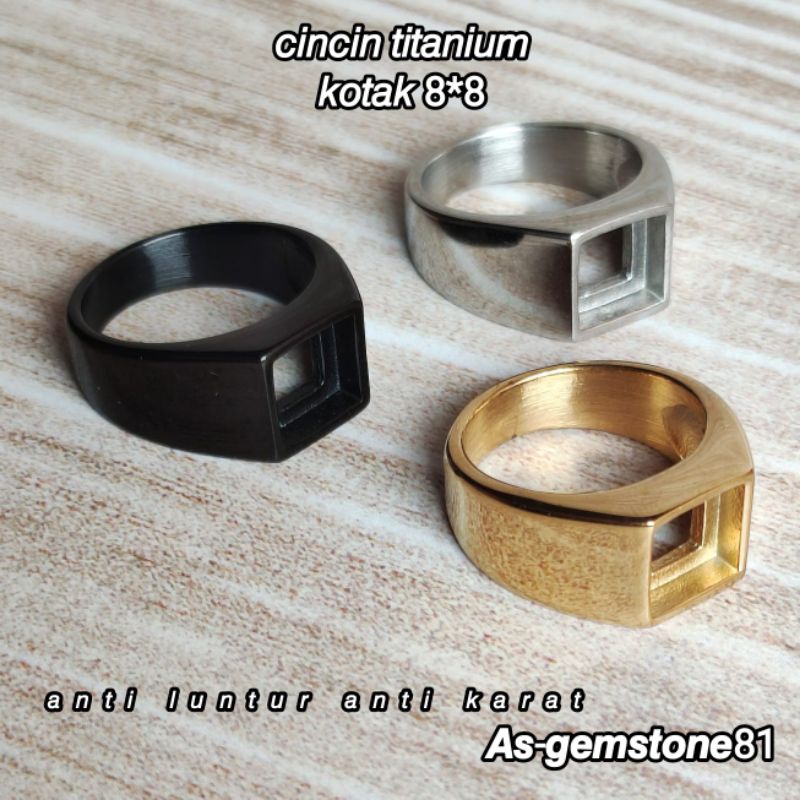 Jual Cincin emban ring[titaniumk8]kotak 8×8 | Shopee Indonesia