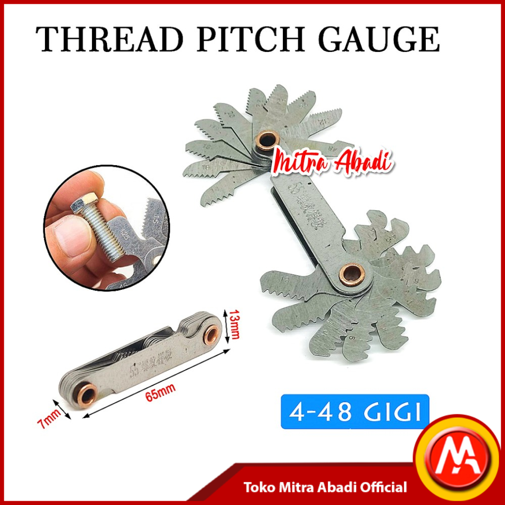Jual Screw Thread Pitch Gauge Alat Ukur Ulir Drat Baut | Shopee Indonesia